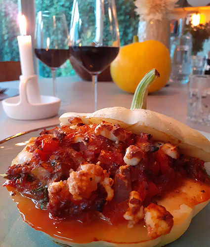 Een gevulde Patisson | Gezond koken met pompoen